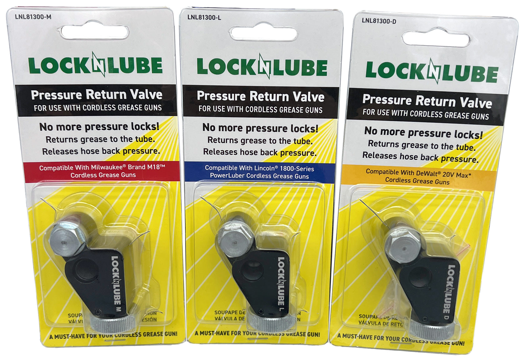 Pressure Return Valve For Use With Cordless Grease Guns – LockNLube